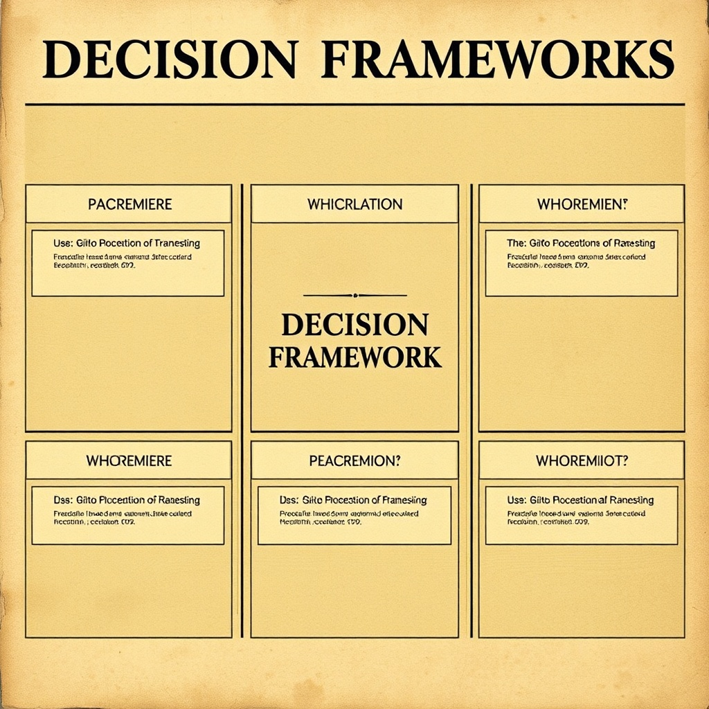 Decision Frameworks: How to Choose the Right One and Use It to Make ...